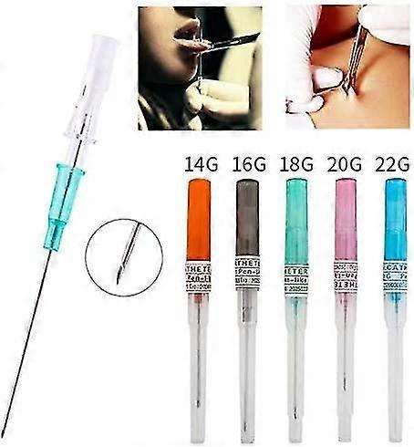 Piercing Needles, 10 Pcs 5 Types Body Tattoo Piercing Sterilized 14g/16g/18g/20g/22g Disposable ...