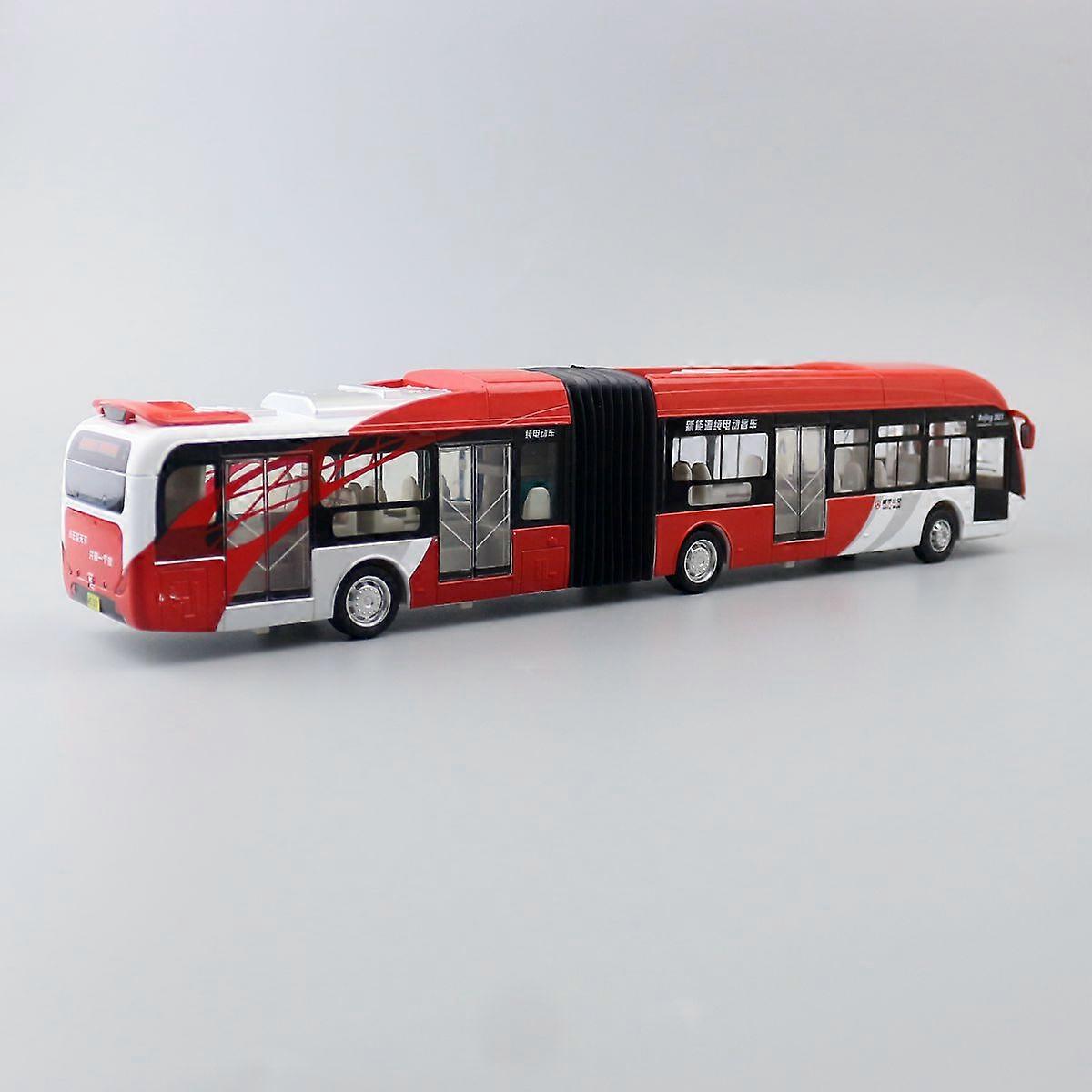 1:32 Articulated Double Section Bus Toy Car Diecast Coach Model Pull ...