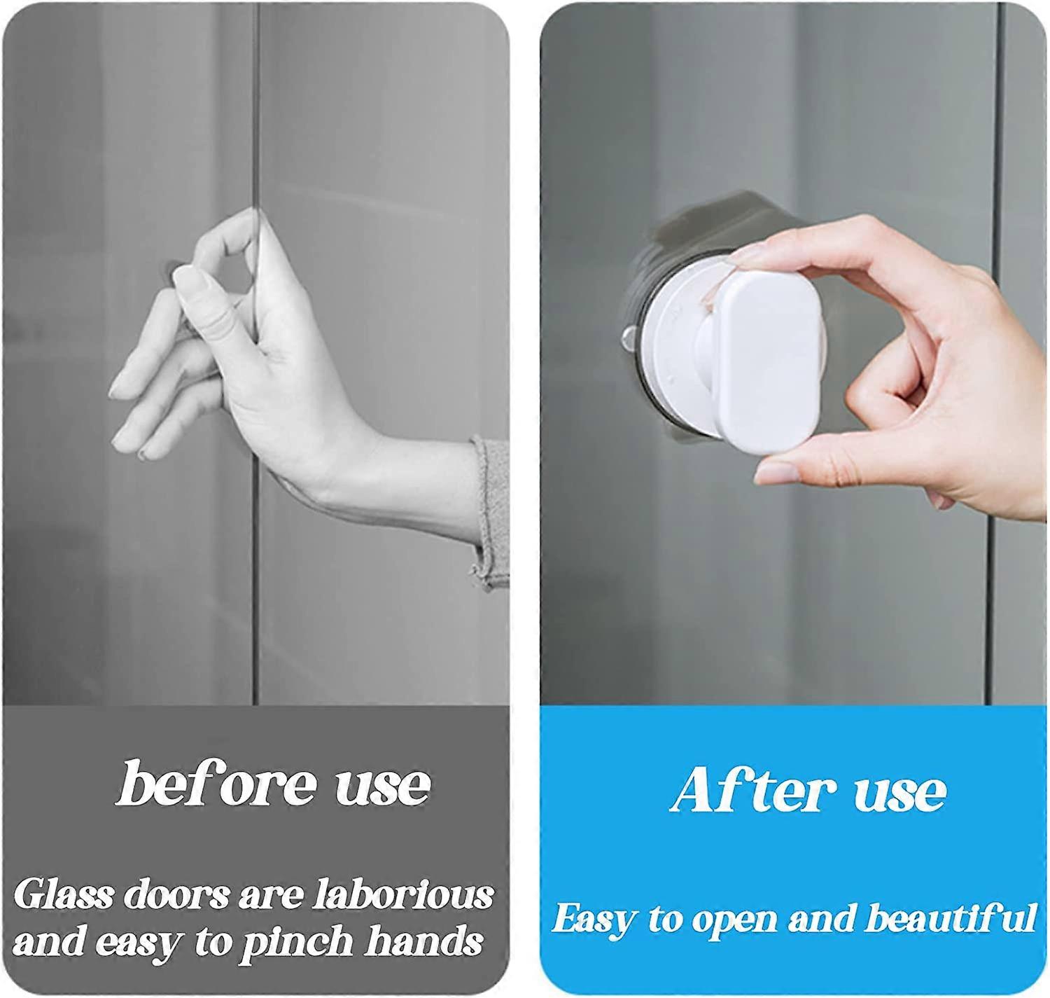 2Pcs Strong Suction Cup Pull Handles, Sucker Handrail,Cupboard Knobs ...