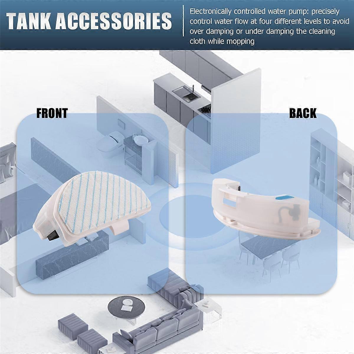 Water Tank Mopping System with Scrubbing Feature for Deebot T9 Power T9 ...