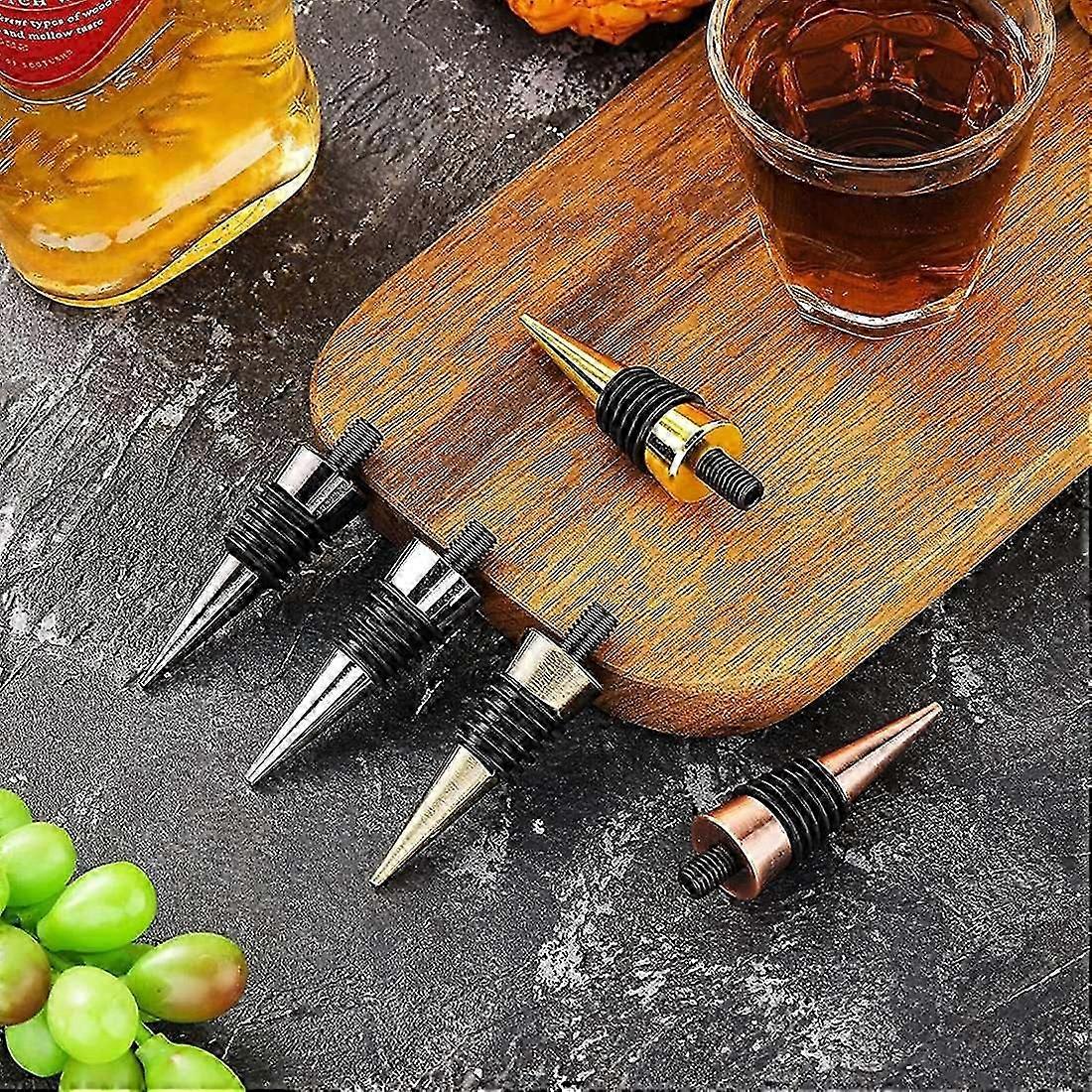 10 Pieces Blank Bottle Stopper with Threaded Post Metal Wine Stopper ...