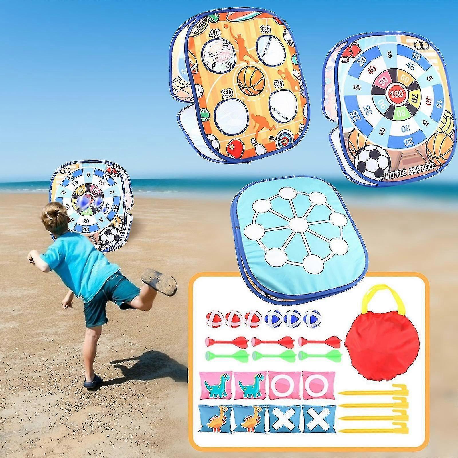 Foldable Kids' Game Board With 8 Colorful Toss Bags Easy To Carry ...