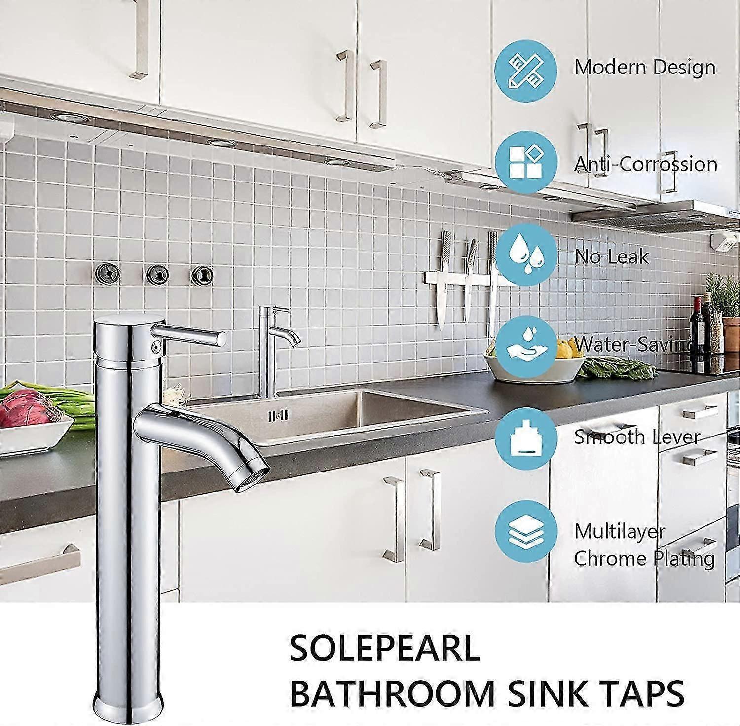 Basin Taps, Tall Basin Mixer Tap for Washroom and Bathroom, Tall ...