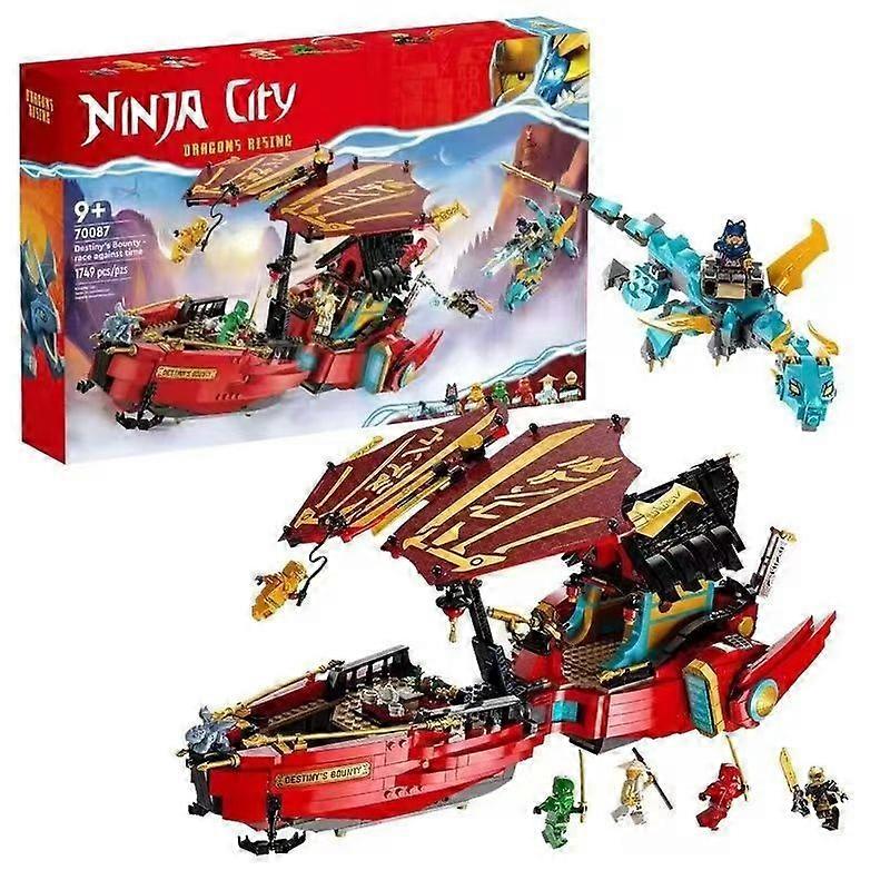 New Phantom Ninja Dragon Ship Model Building Blocks Sodiers Figures ...