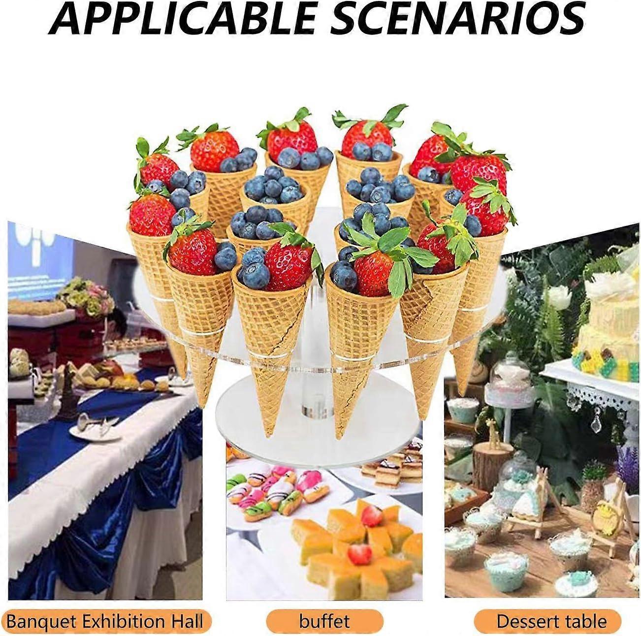Ice Cream Stand Transparent Acrylic Display Stand One Piece Crispy Cone ...