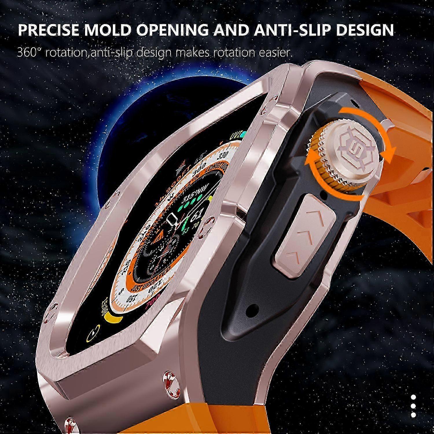 Shellbox Metal Frame Protective Case for Apple Watch Ultra 49mm/Ultra 2 ...