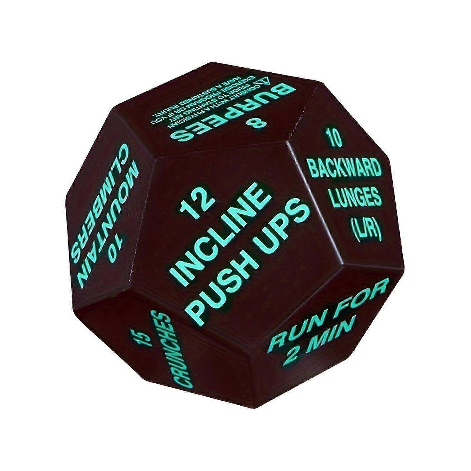 12-Sided Workout Dice for Fitness Challenges, Yoga, and Bodyweight ...