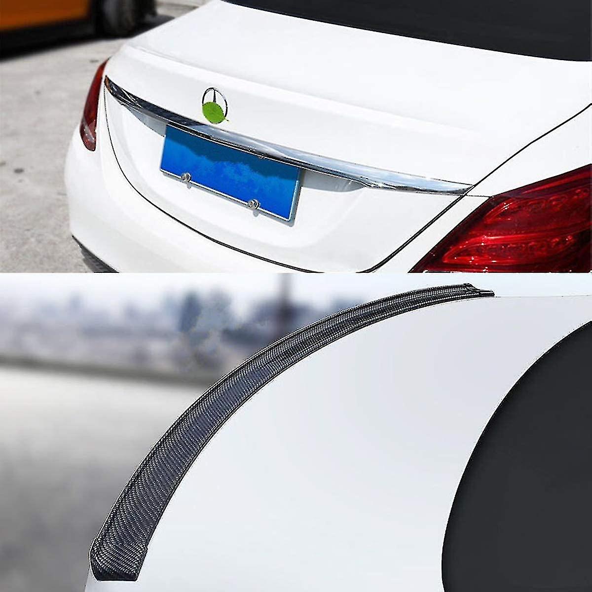 4.9ft (150cm) Universal Black Carbon Fiber Trunk Spoiler Lip Kit Car ...