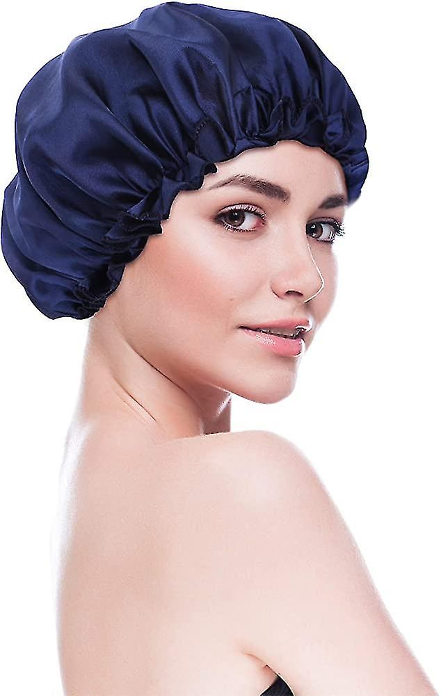 3 Pieces Sleeping Cap Satin Hood Night Headgear Sleeping Soft Hair ...