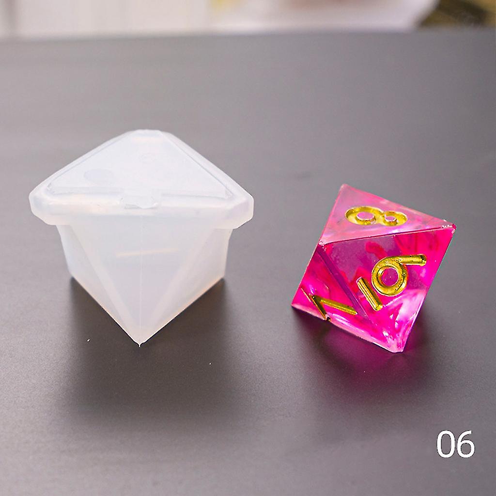 Diy Crystal Epoxy Mold Dice Fillet Shape Multi-spec Digital Game High ...