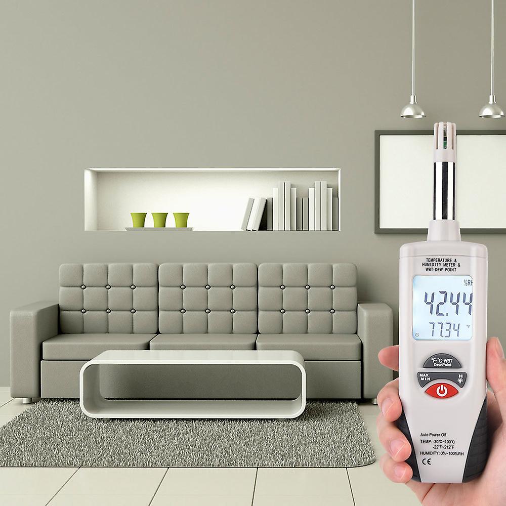 Digital Psychrometer - Handheld Backlight Temperature Humidity Meter ...