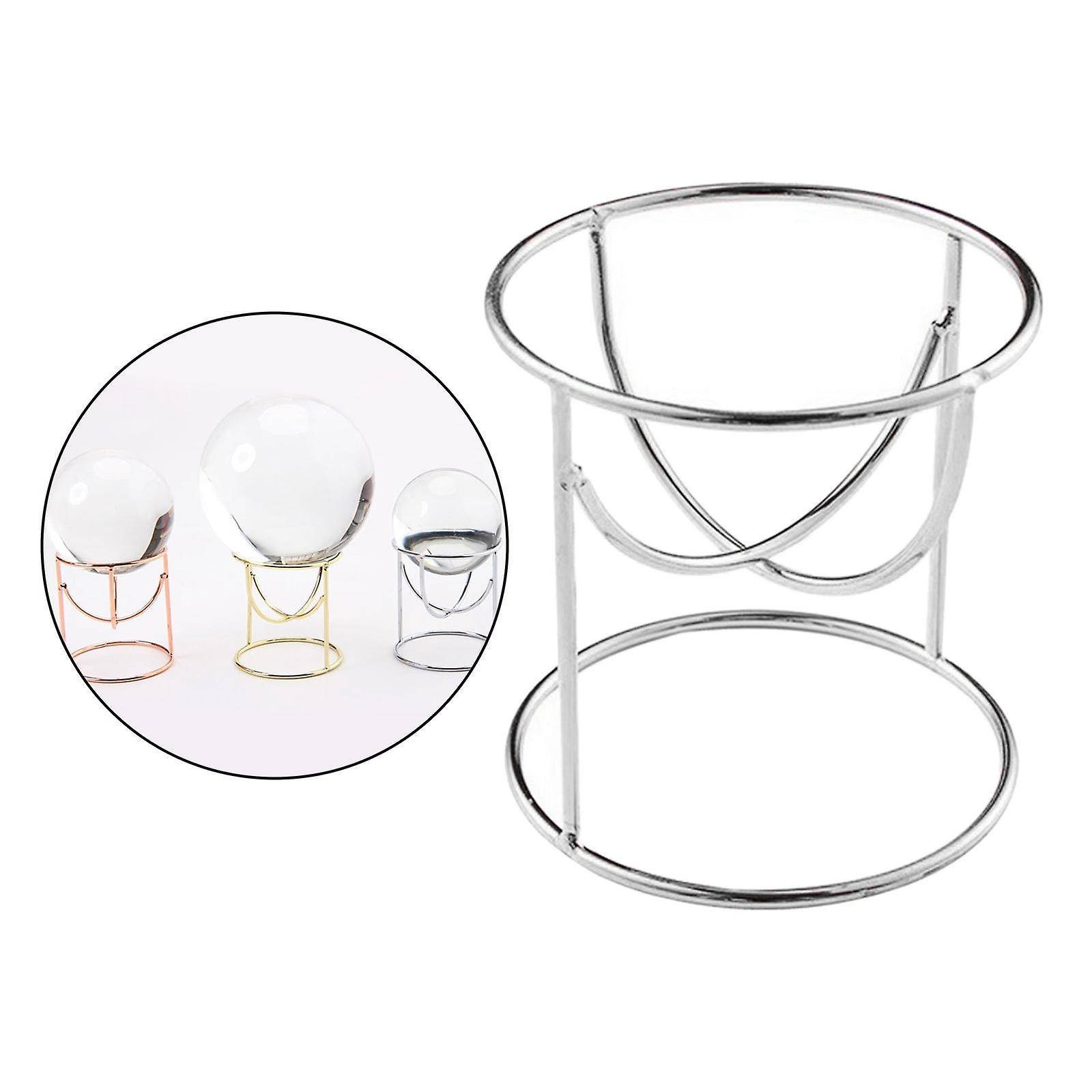 Metal Crystal Ball Holder, Sphere Display Stand Mineral Stones Silver ...
