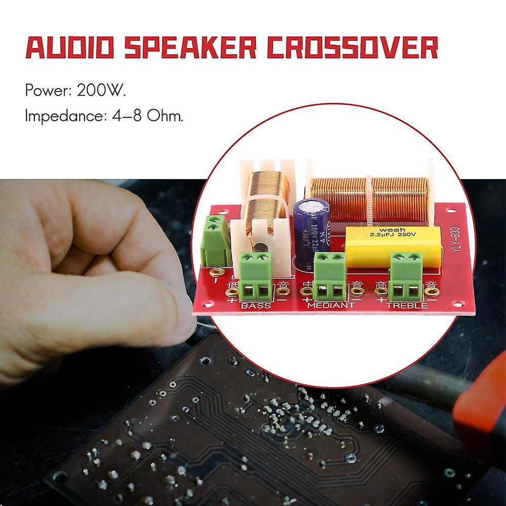 2pcs 200w 3 Way Audio Speaker Crossover Treble + Midrange + Crossover ...