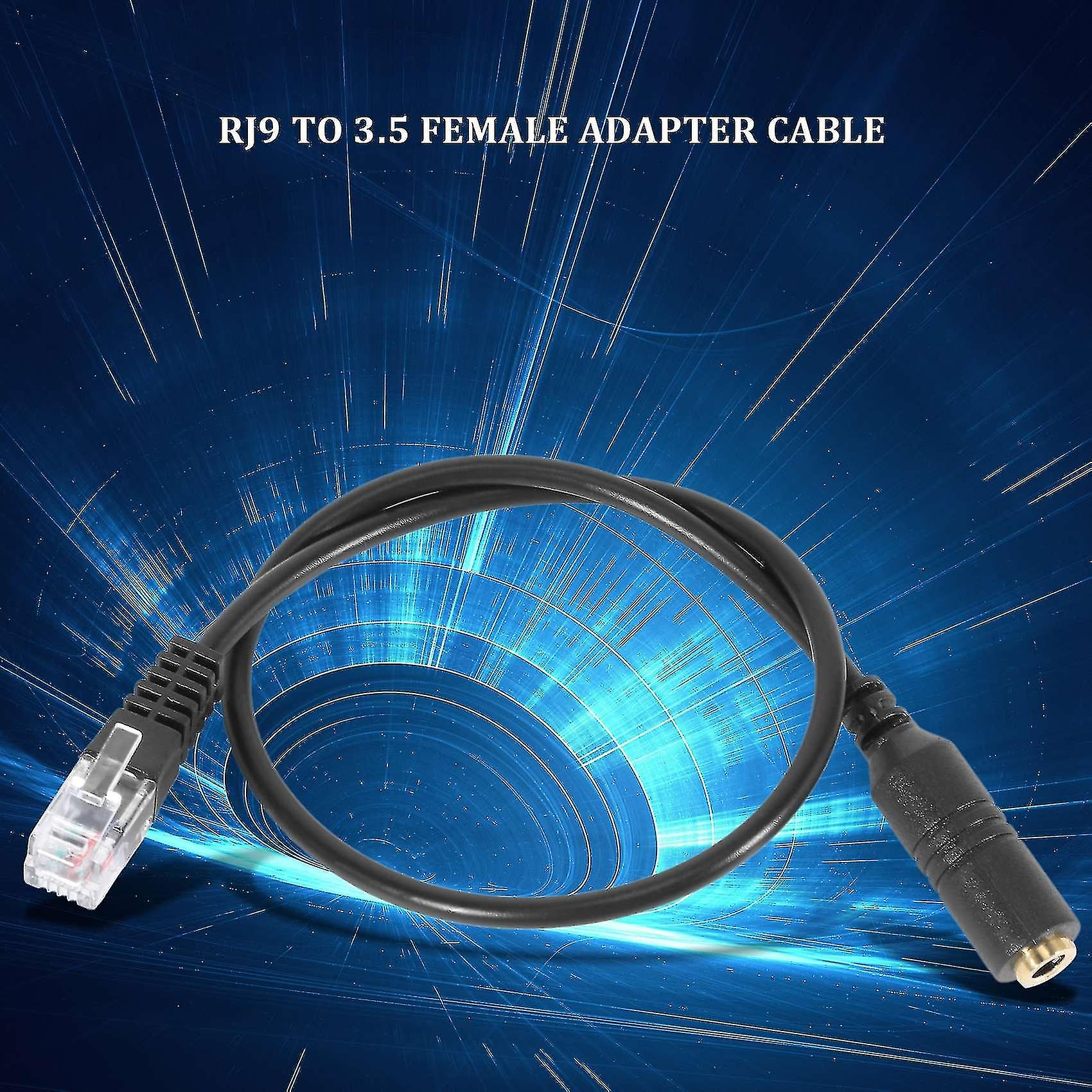 1pc Phone Adapter Rj9 To 3.5 Female Adapter Convertor Cable Pc Computer ...