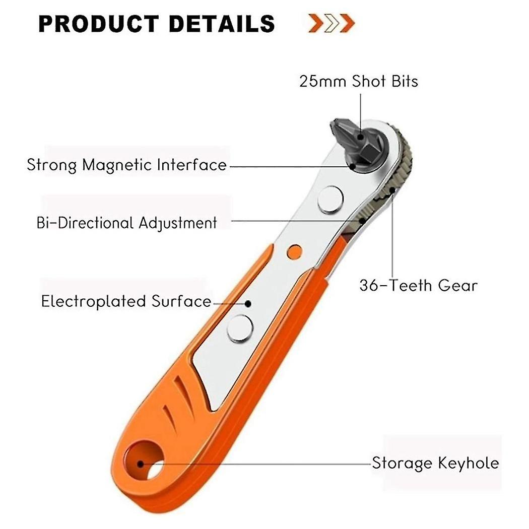2-way Ratchet Screwdriver Set Right-angle Corner Wrench Screwdriver Set ...