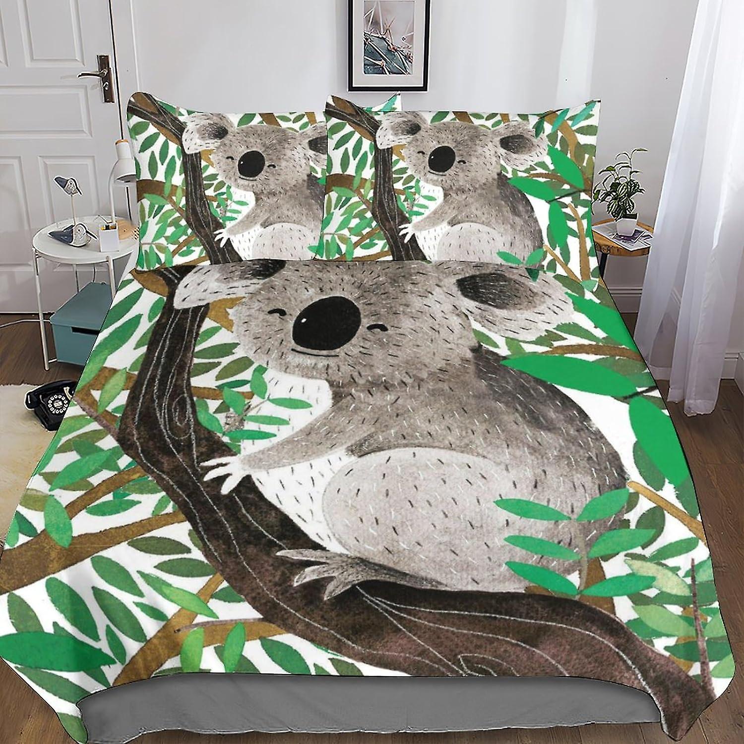 Entemah Cartoon Koala Bedding Sets 3D Comforter Cover Cute Animals ...