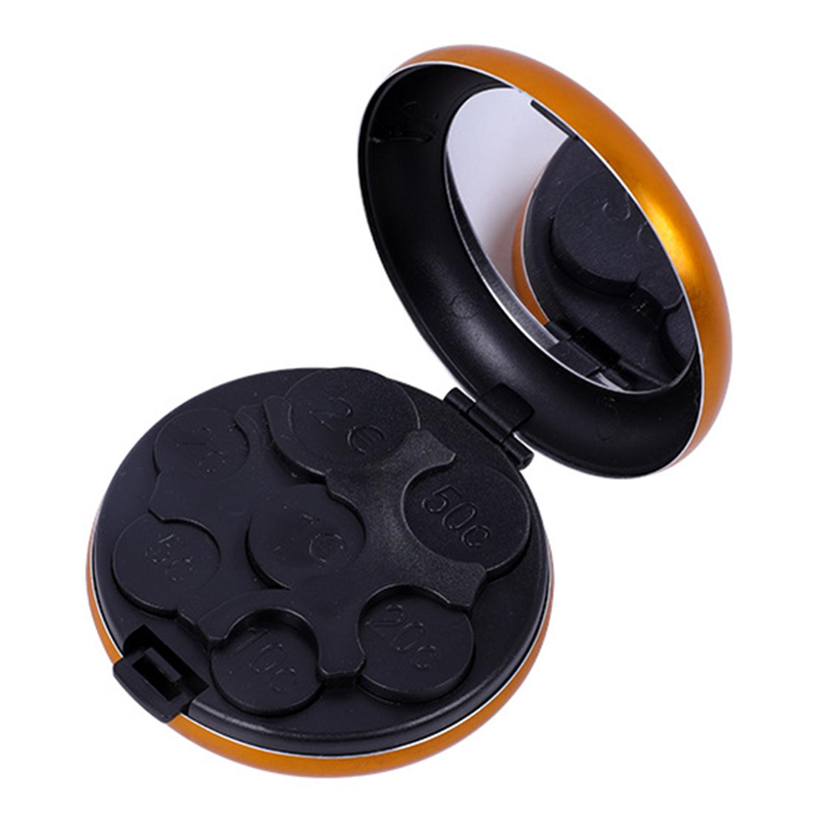 Coin Storage Box with Mirror 7 Coin Storage Portable Coin Change ...
