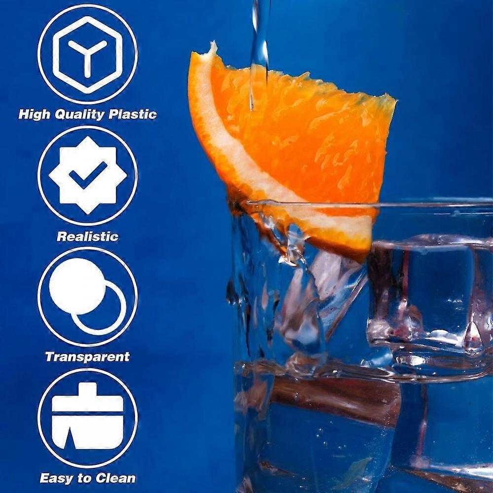 50Pcs Clear Fake Ice Cubes, 20mm Reusable Acrylic Fake Ice Cubes ...