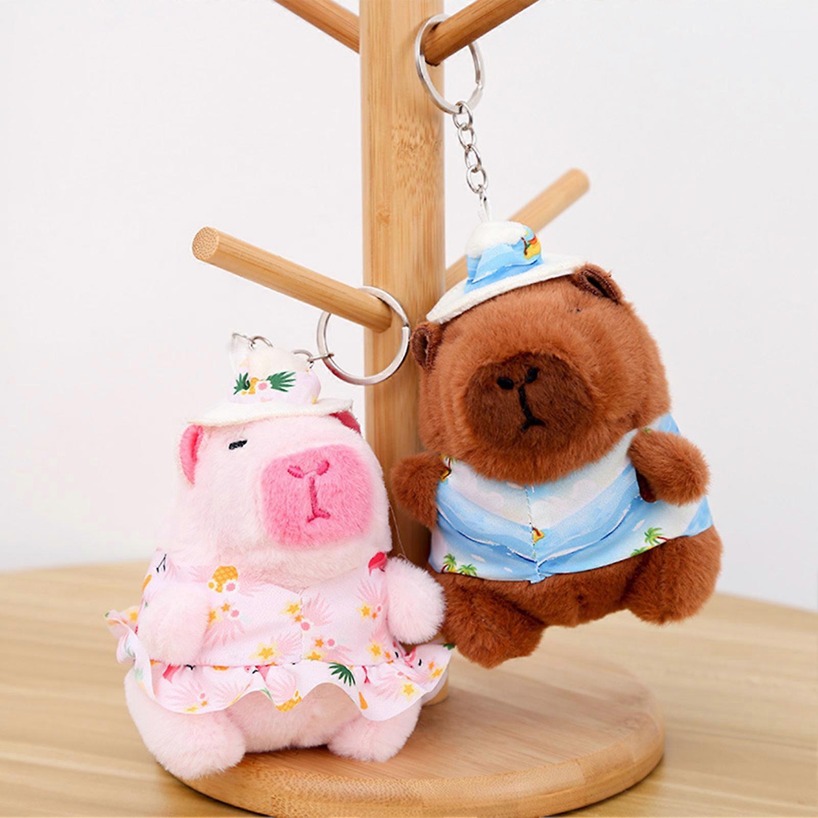 12CM Capybara Plush Toy Stuffed Animal Backpack Keychain Pendant ...
