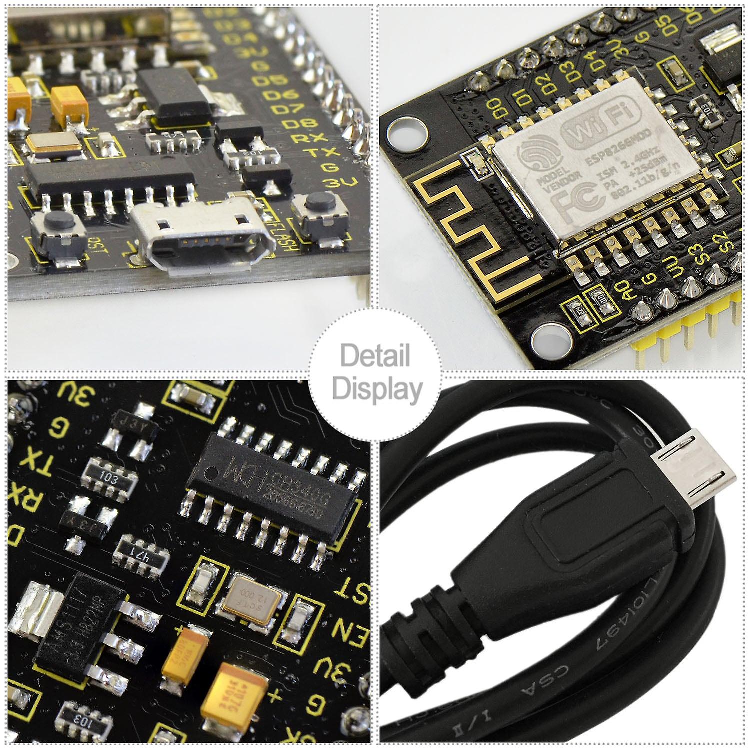 Keyestudio esp8266 wi-fi development board +1m usb cable supports 80mhz ...