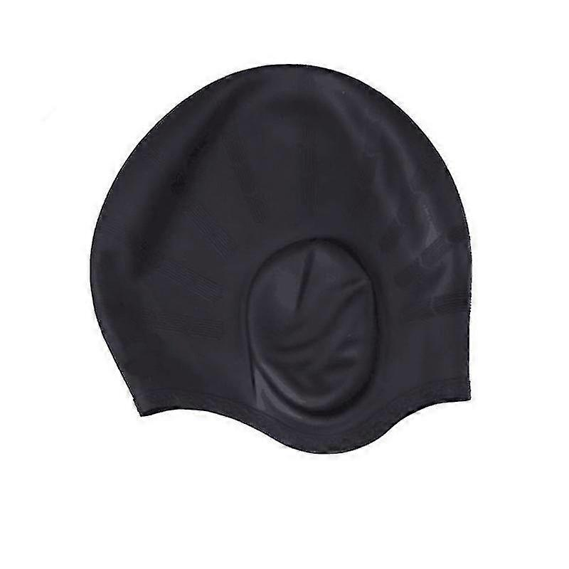 Sports Waterproof Swim Pool Cap Flexible Silicone Gel Ear Bathing ...