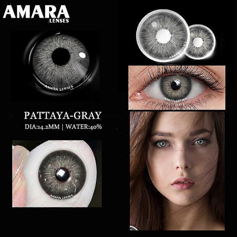 1pair Natural GRAY Contact Lenses for Color Eyes Soft Beauty Contact ...