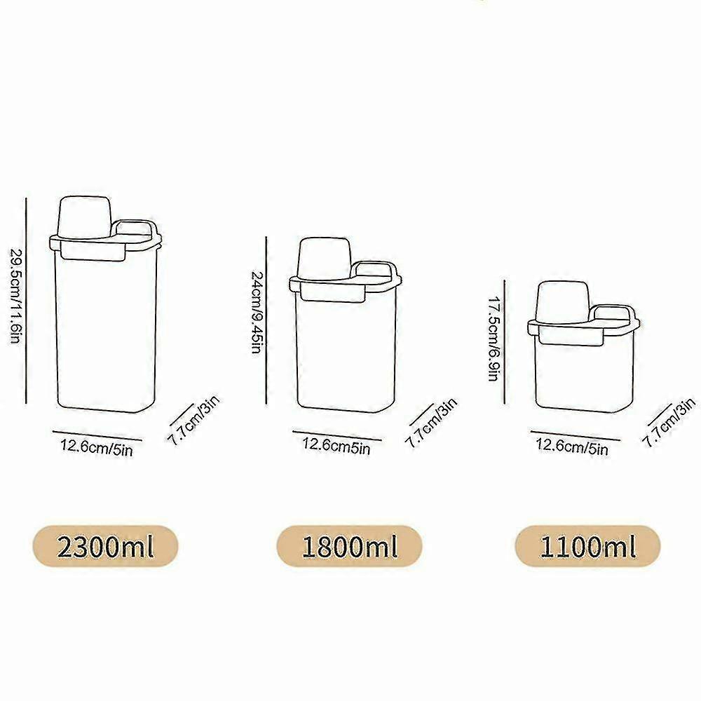 Airtight Laundry Detergent Powder Container Powder Storage Box Clear ...