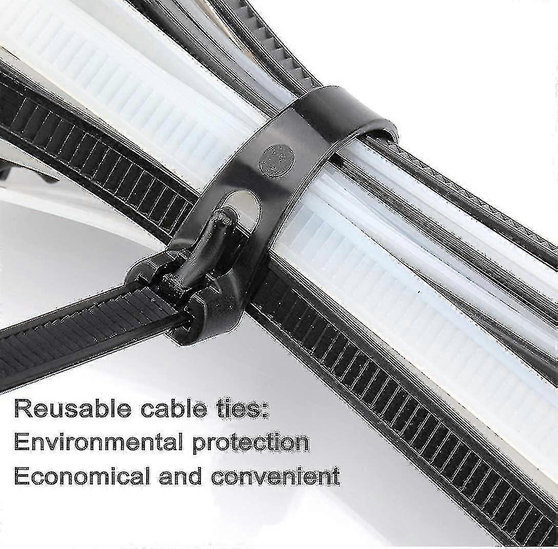 Releasable Reusable Zip Ties Heavy Duty Zip Tie Thick Black Cable Ties ...
