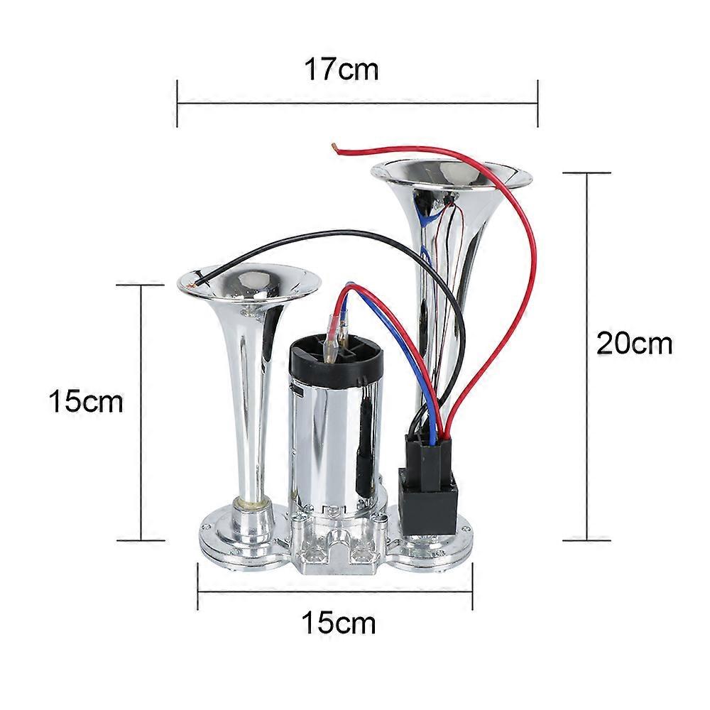 12V/24V 110dB Dual Trumpets Car Air Horn Set For Motorcycle Boat Truck ...