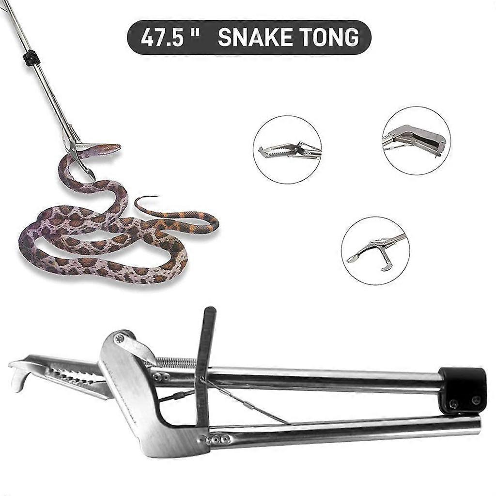 Professional Snake Tongs 28" 40" 47" Reptile Catcher Metal Clamp ...