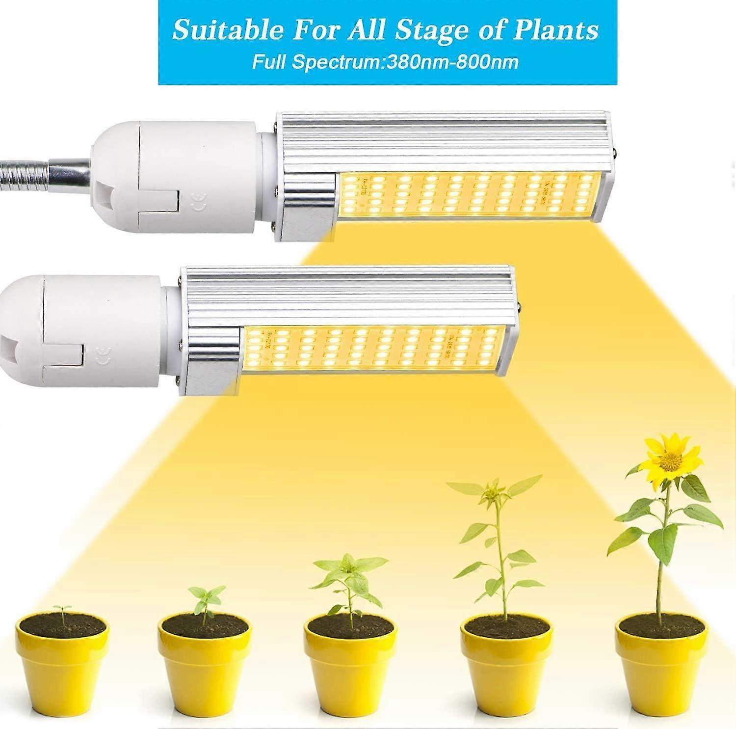2025 New 50W LED Grow Light Bulbs, 2 PCS E27 Replaceable Plant Bulbs ...