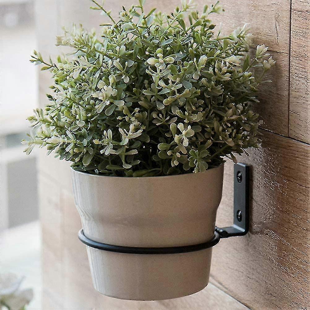 2pcs Metal Ring Flower Pot Rack Wall Mounted Bracket For Holding ...