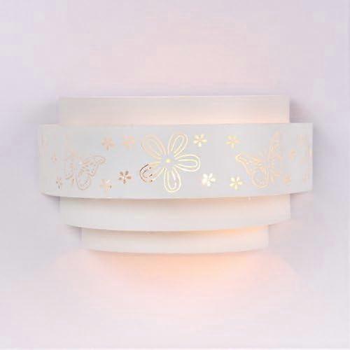 Wall light for children with pretty flower and butterfly designs, E27 ...
