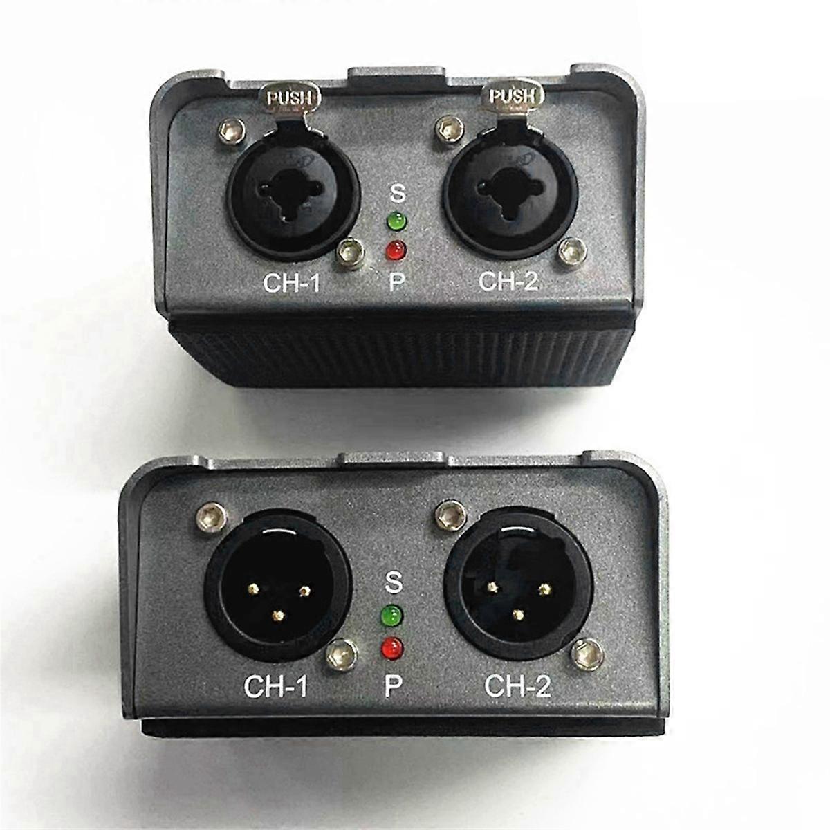 2 Way Audio Fiber Optical Extender XLR Audio Transceiver Receiver Set ...