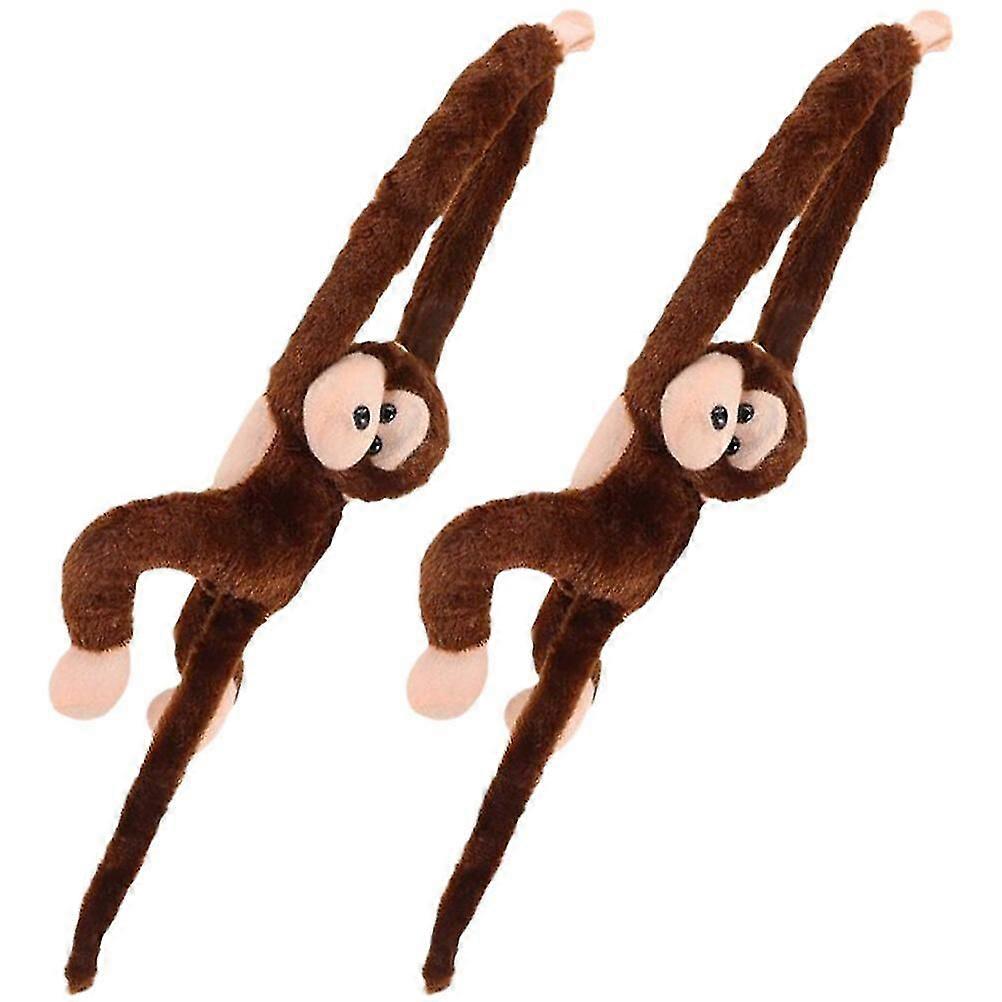 2pcs Plush Monkey Toys Hanging Monkey Stuffed Animal Long Armed Monkey ...