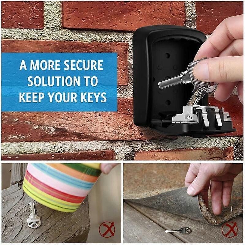 Secure Key Box, Wall Mounted Key Safe, Waterproof and Rustproof, for ...