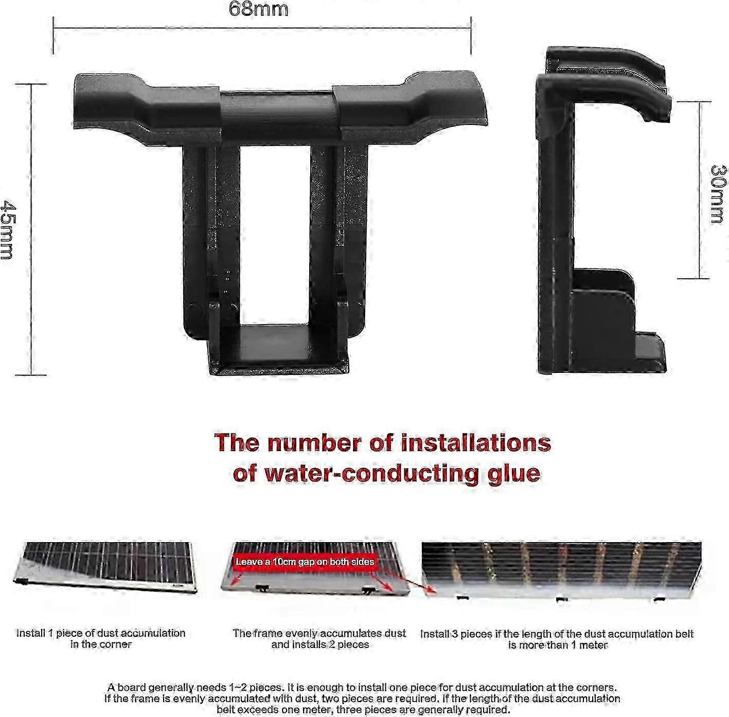 Solar Panel Water Drain Clips,Cleaning Clips 10pcs Solar Panel Water ...