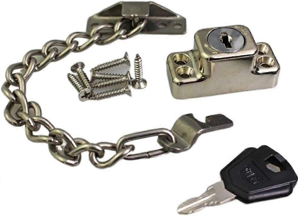 Door Chain Lock with Key, Adjustable Child Safety Lock, Anti-Theft ...