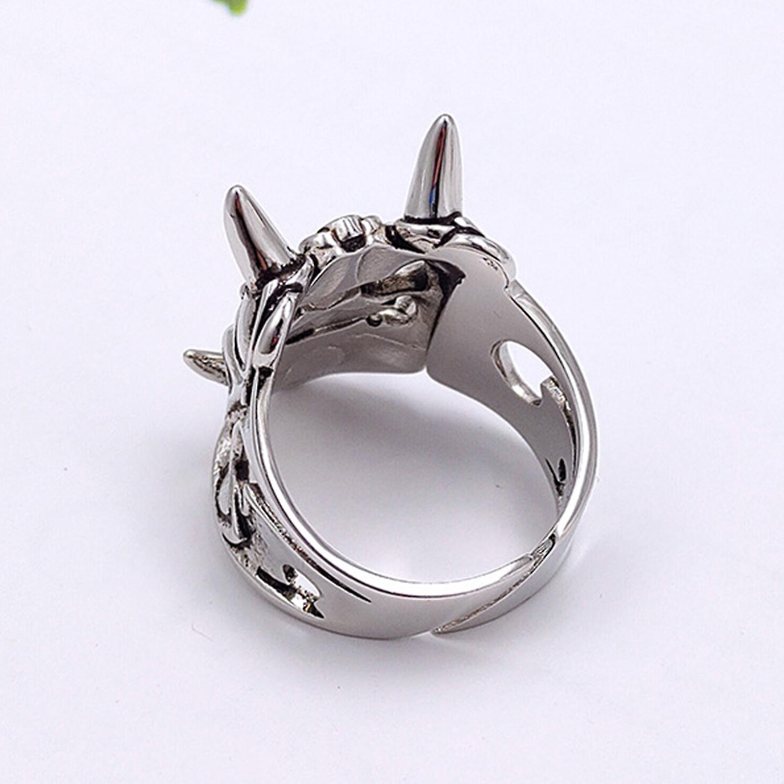 Novelty Japanese Demon Samurai Ring Jewelry Decor Adjustable Index ...