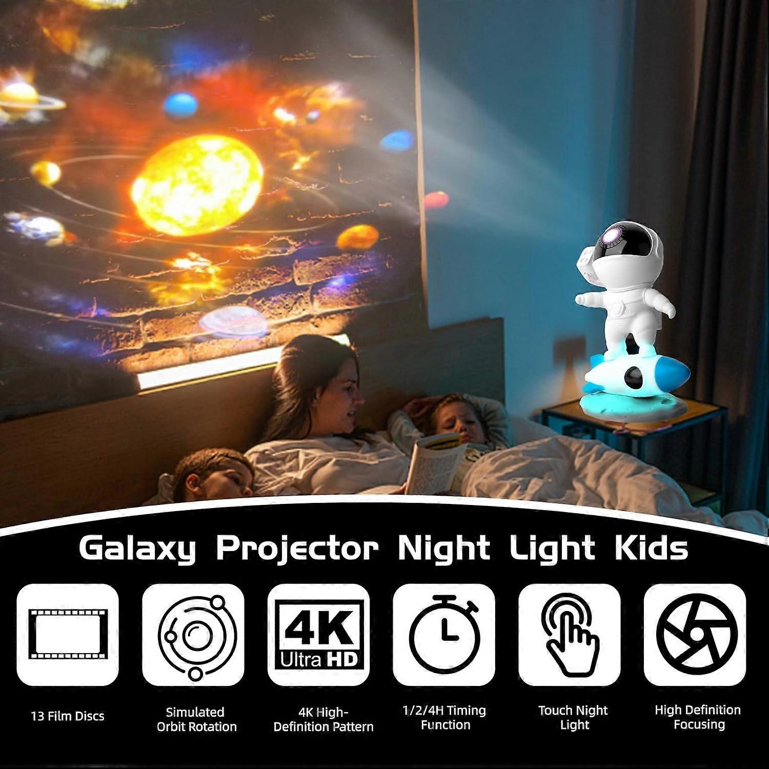 Astronaut Galaxy Projector, 2-in-1 Star Projector Night Light ...