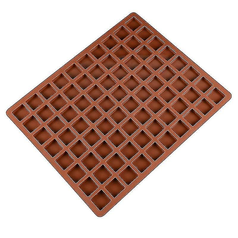 80 Cavities Square Silicone Mold For Chocolate Cheese Cakes Mousse Ice ...