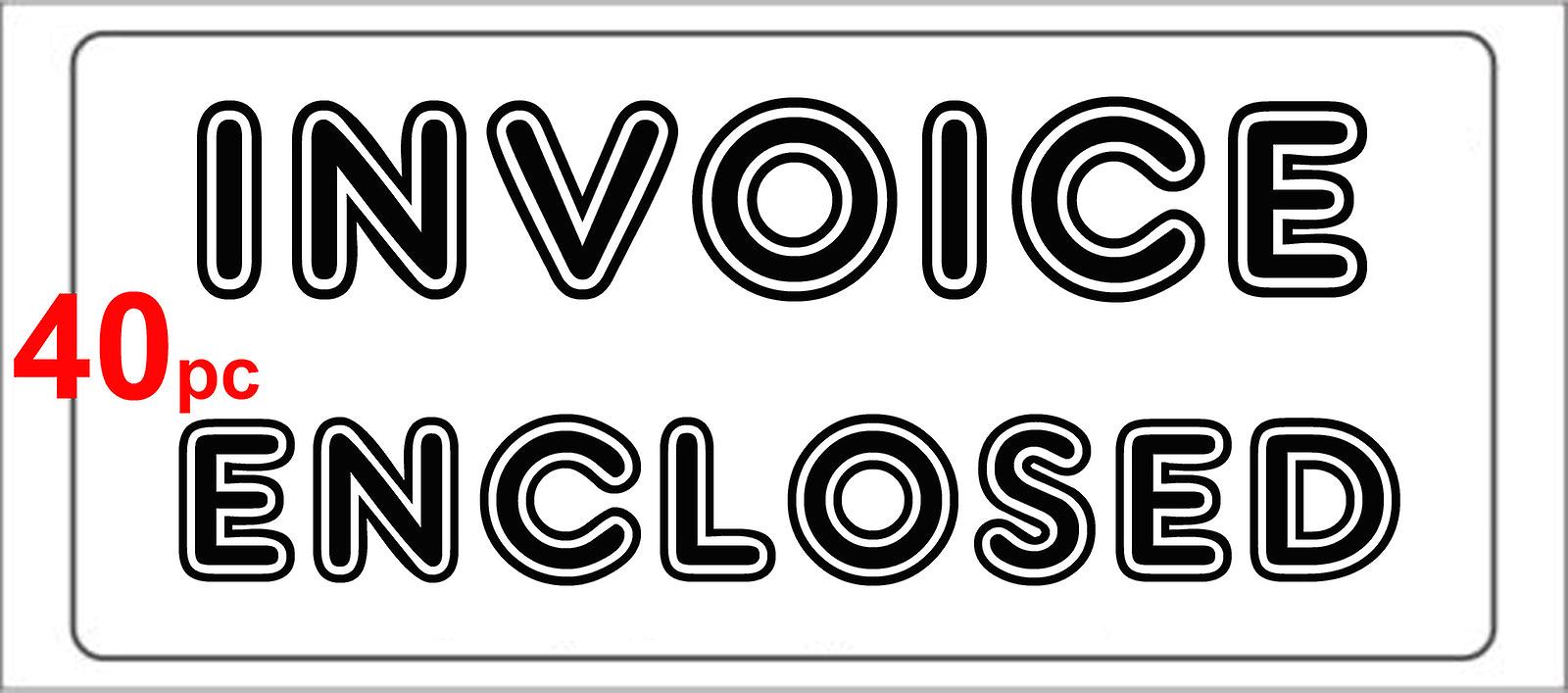 Invoice Enclosed Shipping Label Adhesive Warning Mailing Sticky Sticker ...