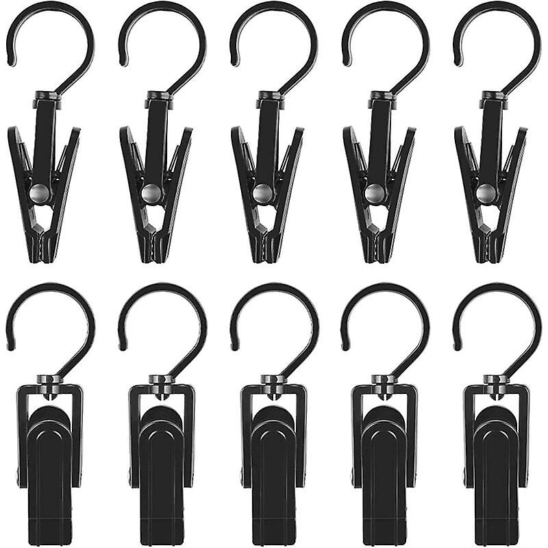 20 Pack Hook Accessory Clips - Plastic Hangers with Clamp and Notches ...