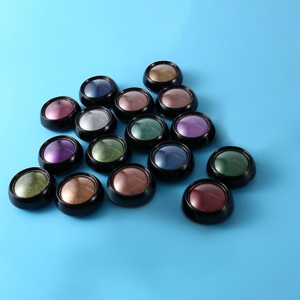 16 Jars Chrome Nail Powder Metallic Nail Art Powder Mirror Effect ...