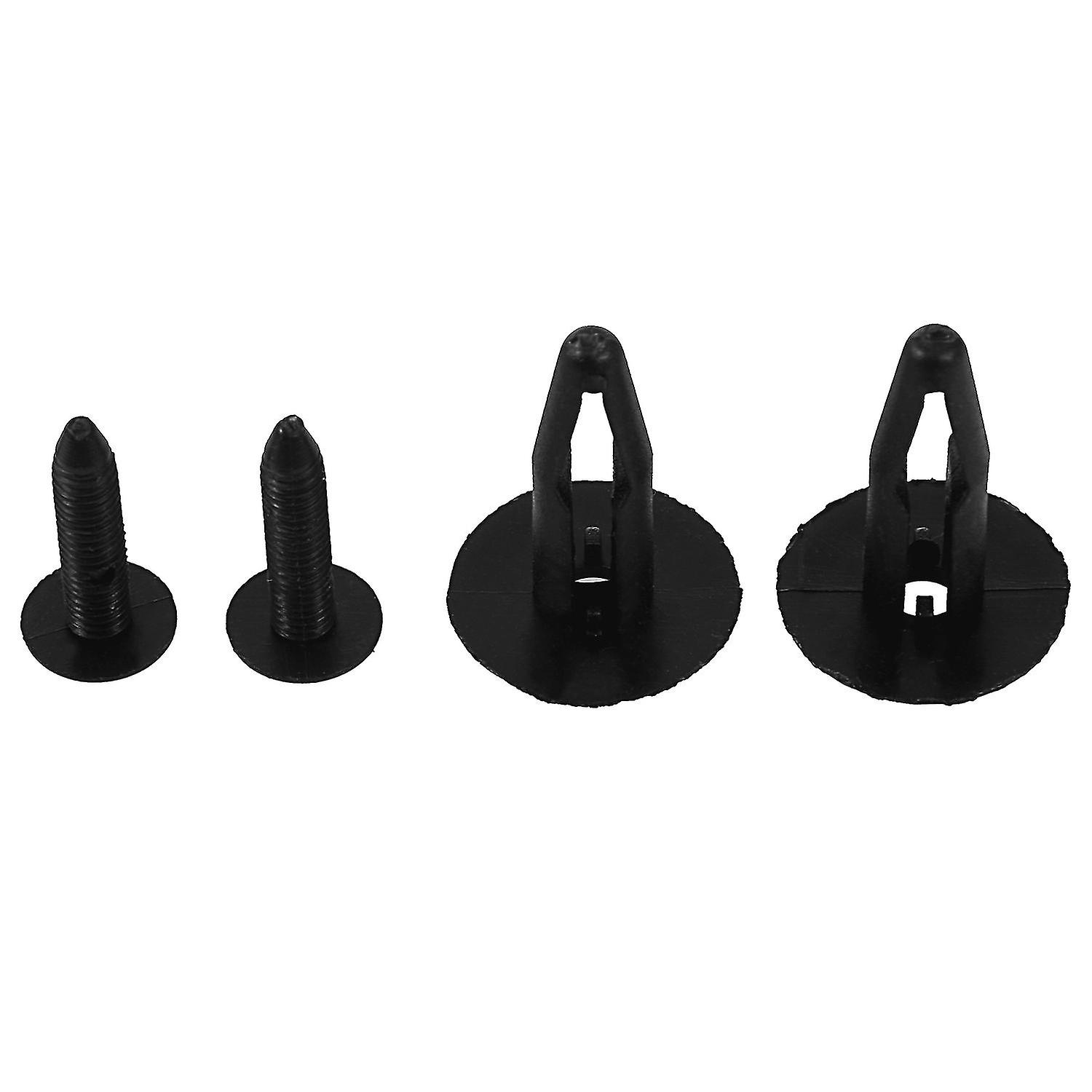 25pcs Plastic Rivets Fastener Car Bumper Push Clips 32mm Long Black ...