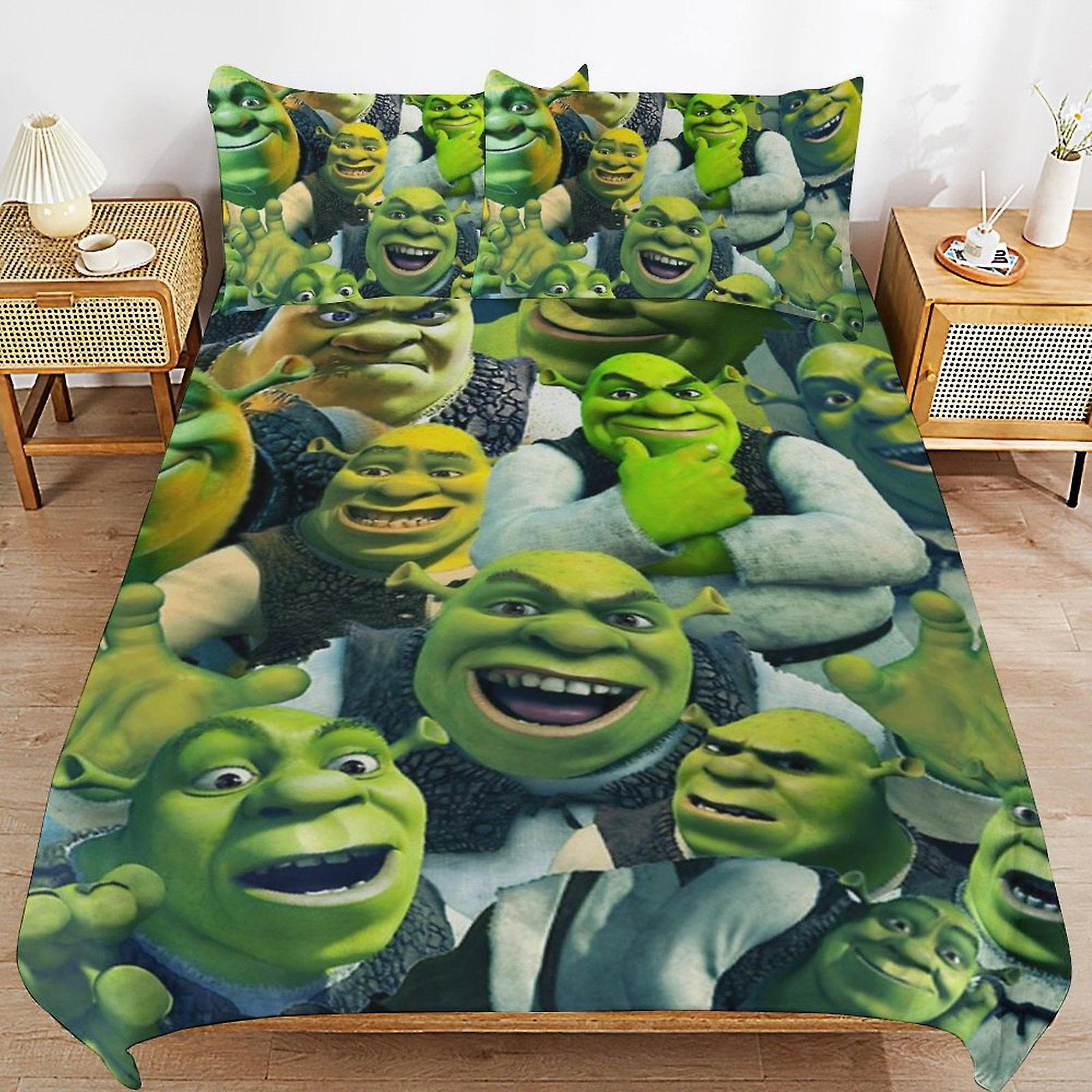 Shrek Bedding Sets Cute Bed Cover Anime Cartoon 3D Printed Lightweight ...