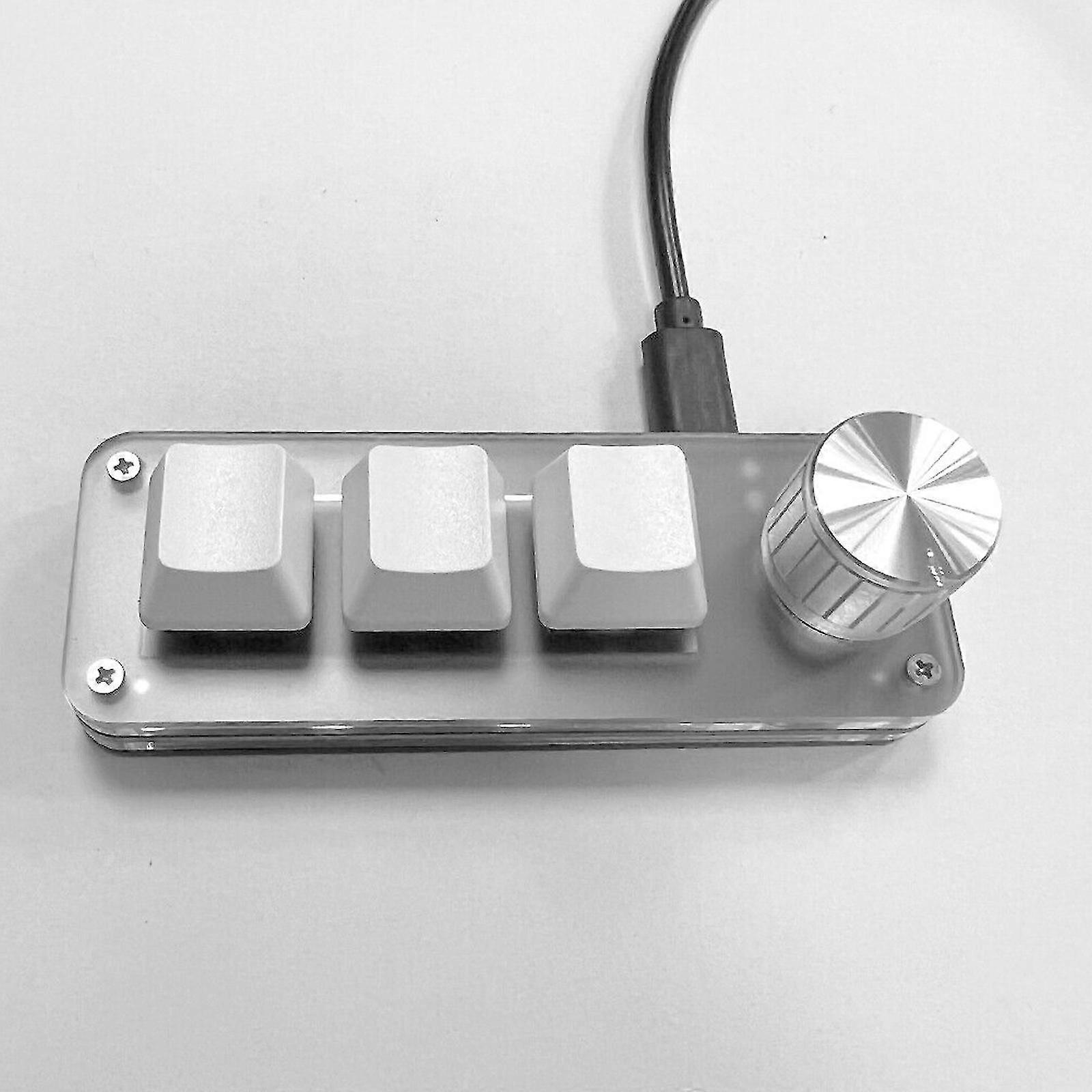 3 Keys Knob Rgb Gaming Keyboard Programming Keypad Mini Mechanical ...