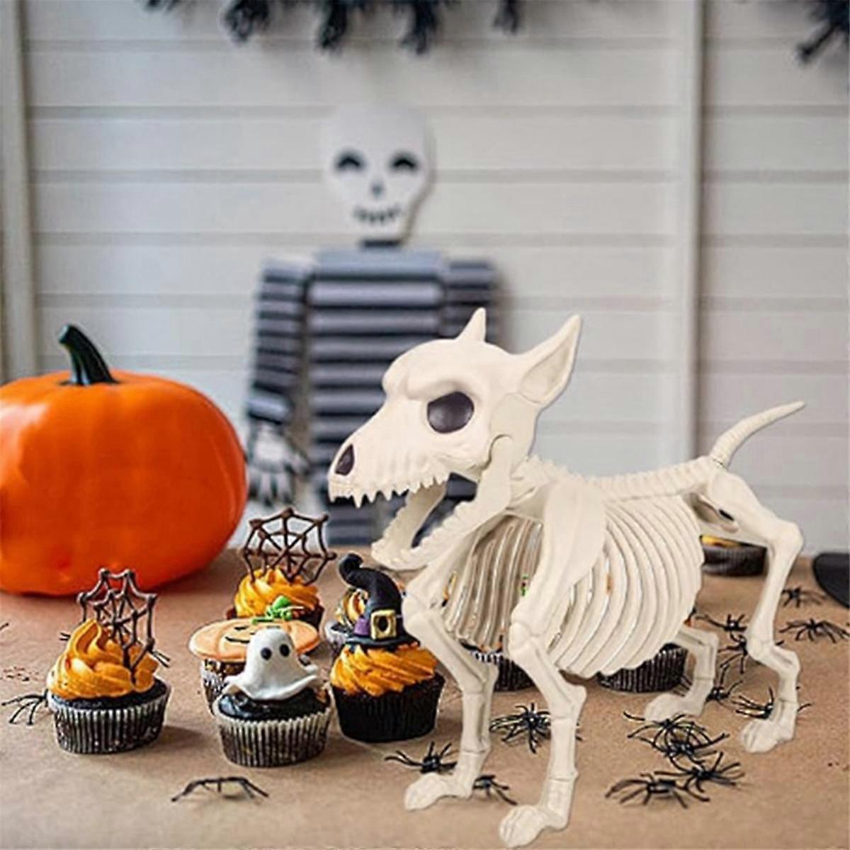 Skeleton Dog Halloween Decorations - Posable Skeleton Animals Skeletons ...