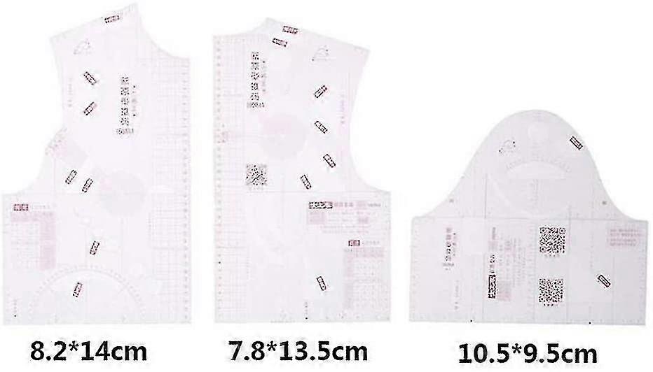 1:3 Cloth Design Ruler, Transparent French Curve Ruler Craft Tailor ...