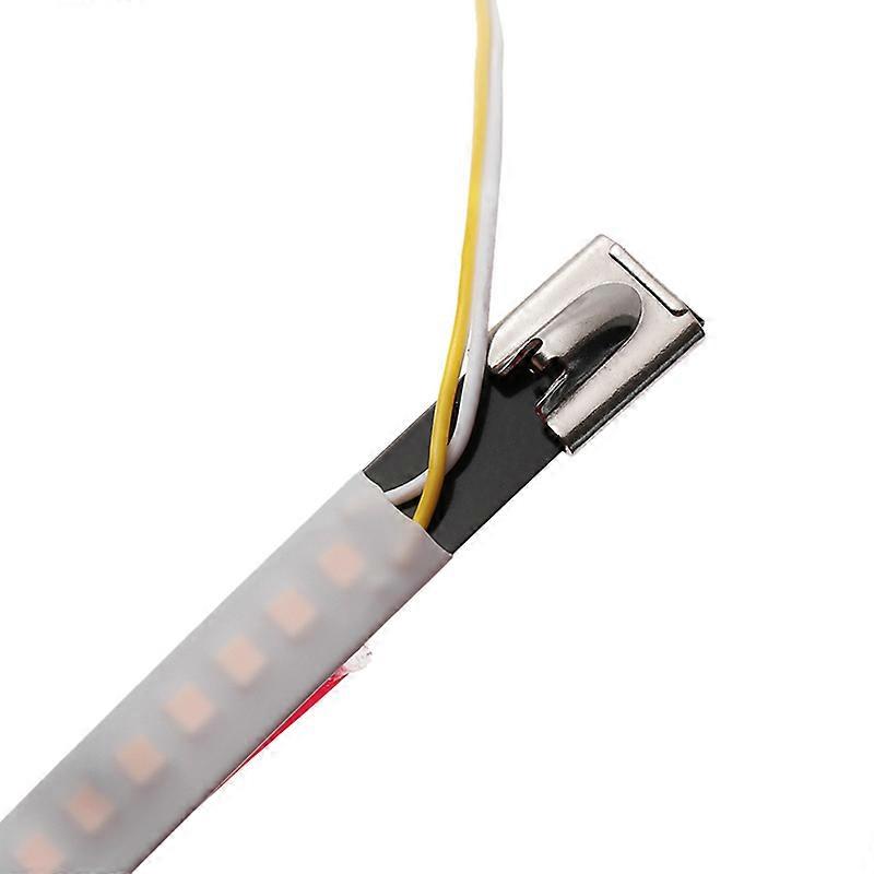 1pc1x Yellow Motorcycle Fork Turn Signals Light Amber Led Strips For ...